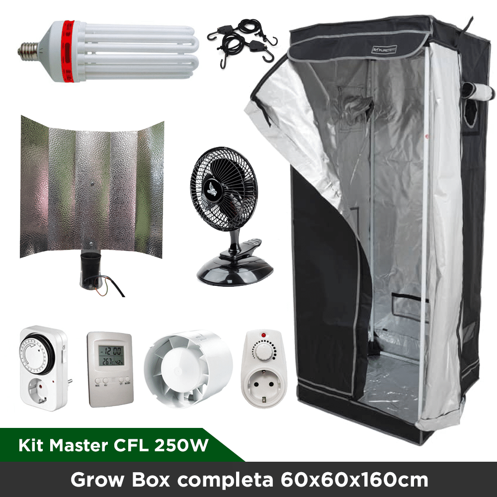 Kit Master CFL 250W - Grow Box completa 60x60x160cm - Growerline